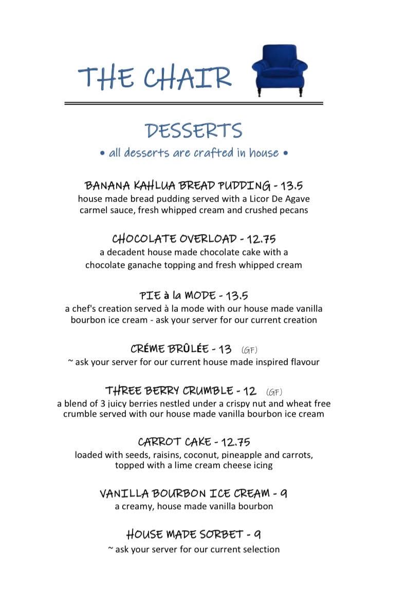 Dessert :: Blue Chair